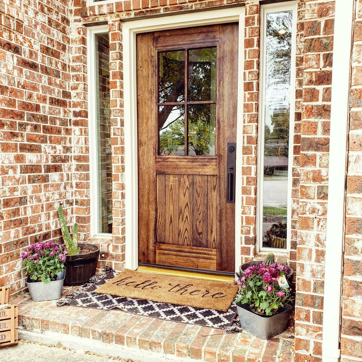 Custom Built: Exterior glass 4-Lite Front Door Slab Only Unfinished ...